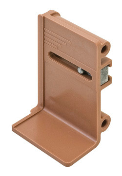 Inset Drawer Bracket, undermount slide, plastic brown - HANDYCT