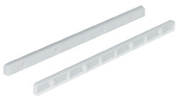 Drawer Guide Rail, 3/4 extension, side mounted, plastic, white, 285 mm ...