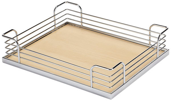 Back Frame Tray Set, for Tandem Chef's Pantry, chrome / maple, 20 7/8 ...