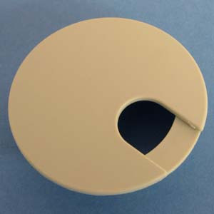 Round Wire Management Grommet Almond 2-1/2", box of 100 - HANDYCT