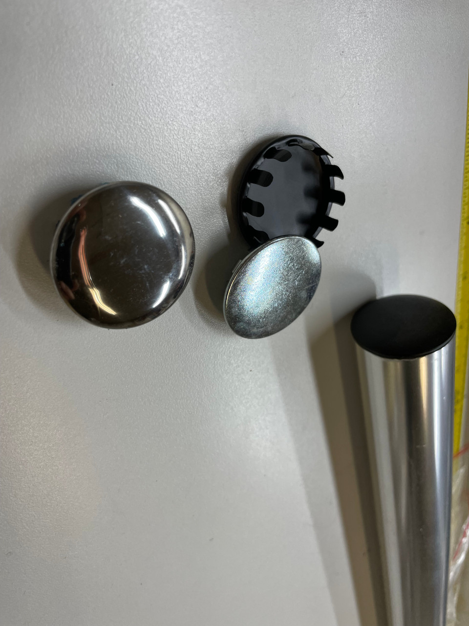ROUND CLOSET ROD Steel End Caps, Choose color , size for 1-5/16 ...