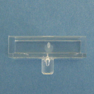 Vertical Divider Clip Clear 3/4" with 5mm peg, Pkg of 50 - HANDYCT