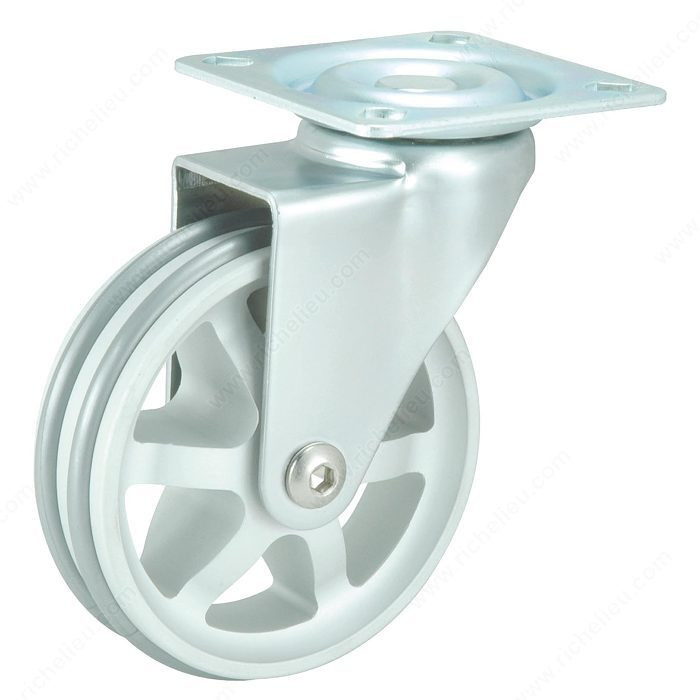 Aluminum Design Caster, Fastening Type Swivel Without Brake - HANDYCT