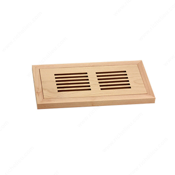 Flush-Mount Floor Register - Wood, Species Birch - HANDYCT