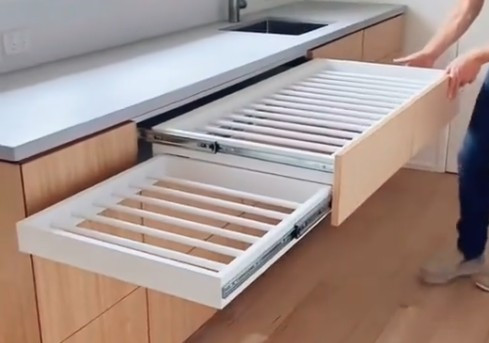 Laundry Drying Racks - Drawer Box Triple Slider