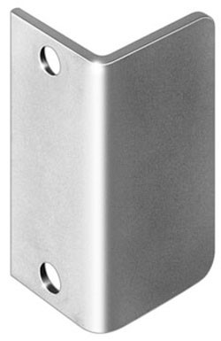 Strike Plate, angled, steel, nickel-plated, 40mm x 17mm - HANDYCT