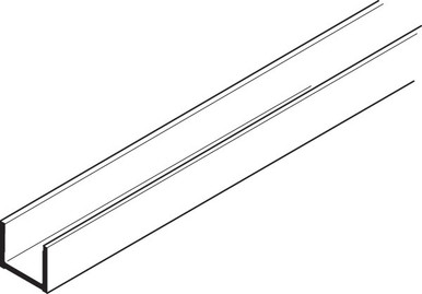 Bottom Guide Channel, pre-drilled, stainless steel, 2.1 meters - HANDYCT