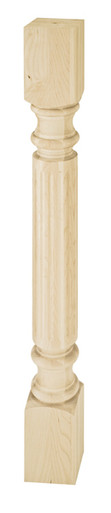 Wood Post, fluted, oak, 34 1/2" length - HANDYCT