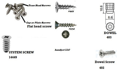 Hinge Screws -Blum Wood Screws and Dowels Choose , for Hinges, per ...