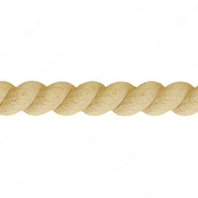 Half-Round Rope #02, Species Oak, Width 5/8 in - HANDYCT
