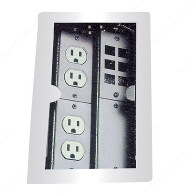 Metal Power and Data Boxes, Finish Stainless Steel, Features Double ...