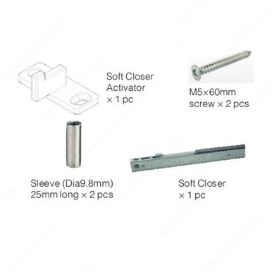 Soft-Close System Include Long Sleeves for Wood Door, With Self-Close ...