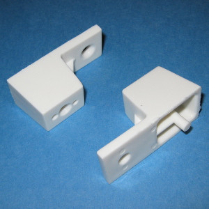 Slide Out Tray Spacer 1" - 5mm peg, White, Pkg of 1 - HANDYCT