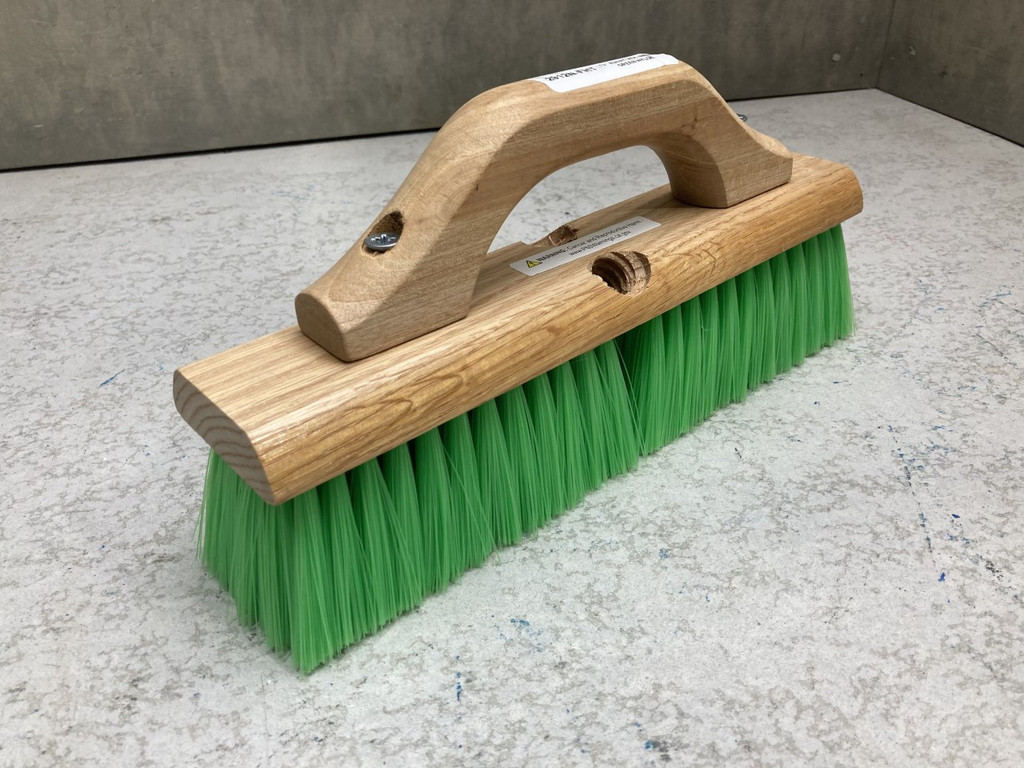12" Curb Brush - Green Nylon - Unicon Concrete Specialties LTD