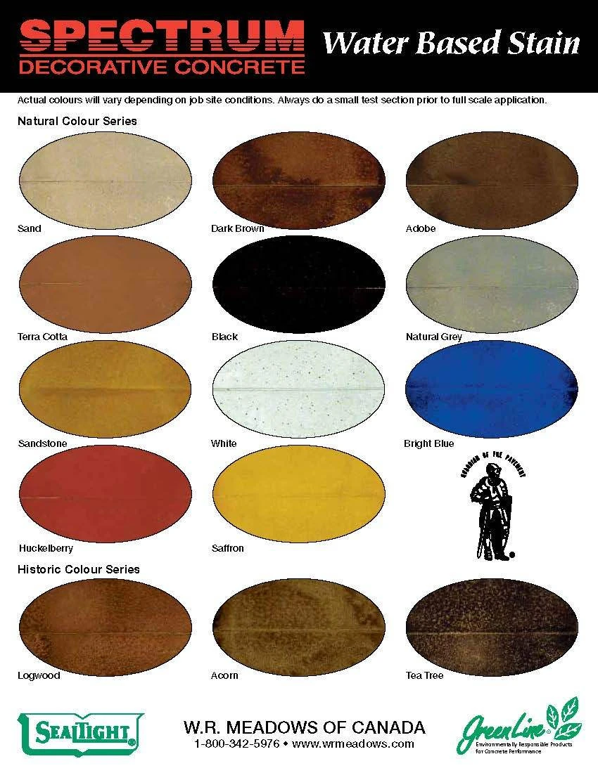 Spectrum Water-Based Stain - Unicon Concrete Specialties