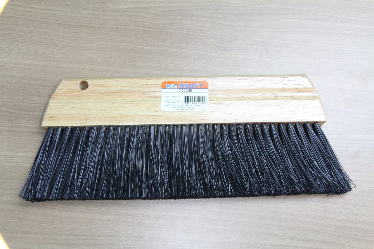 12" Wood Curb Brush - Unicon Concrete Specialties