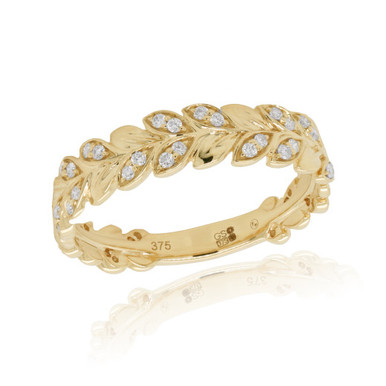 Mark Milton 9ct Yellow Gold Diamond Vine Ring