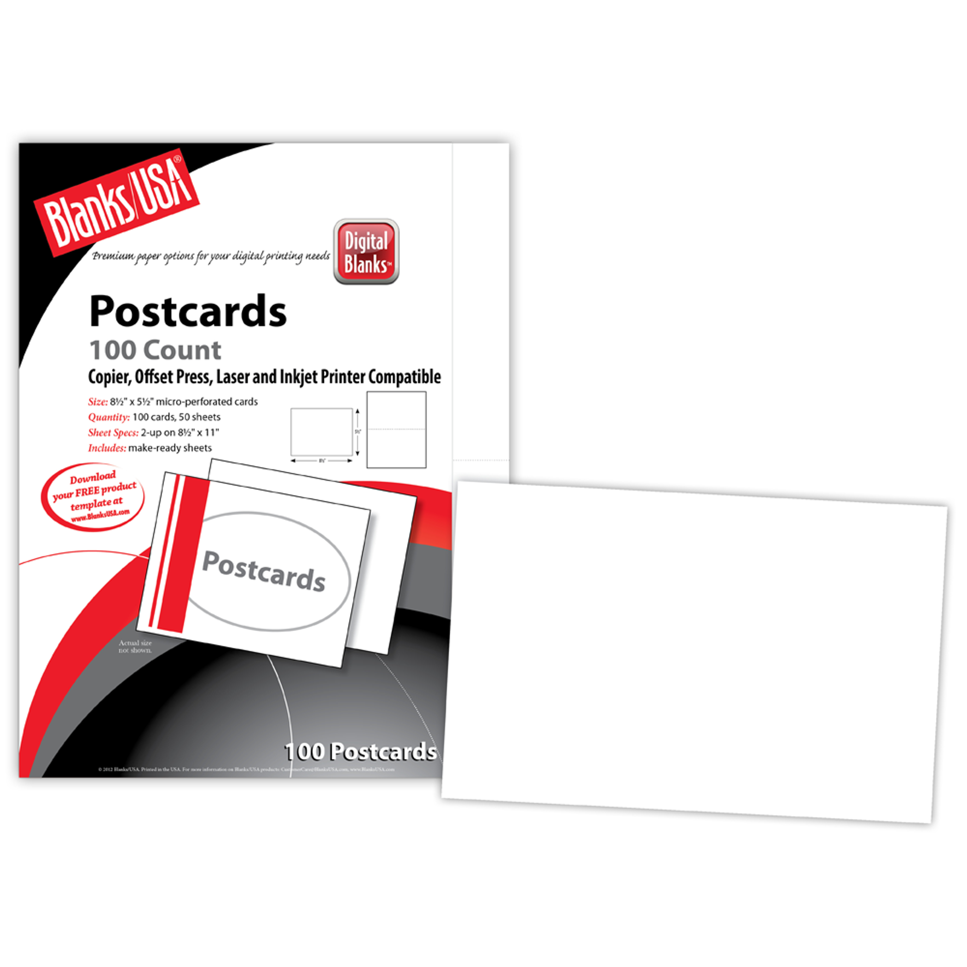 Micro Perforated Postcard PC55 Blanks USA Micro Perforated Postcard PC55 Blanks USA