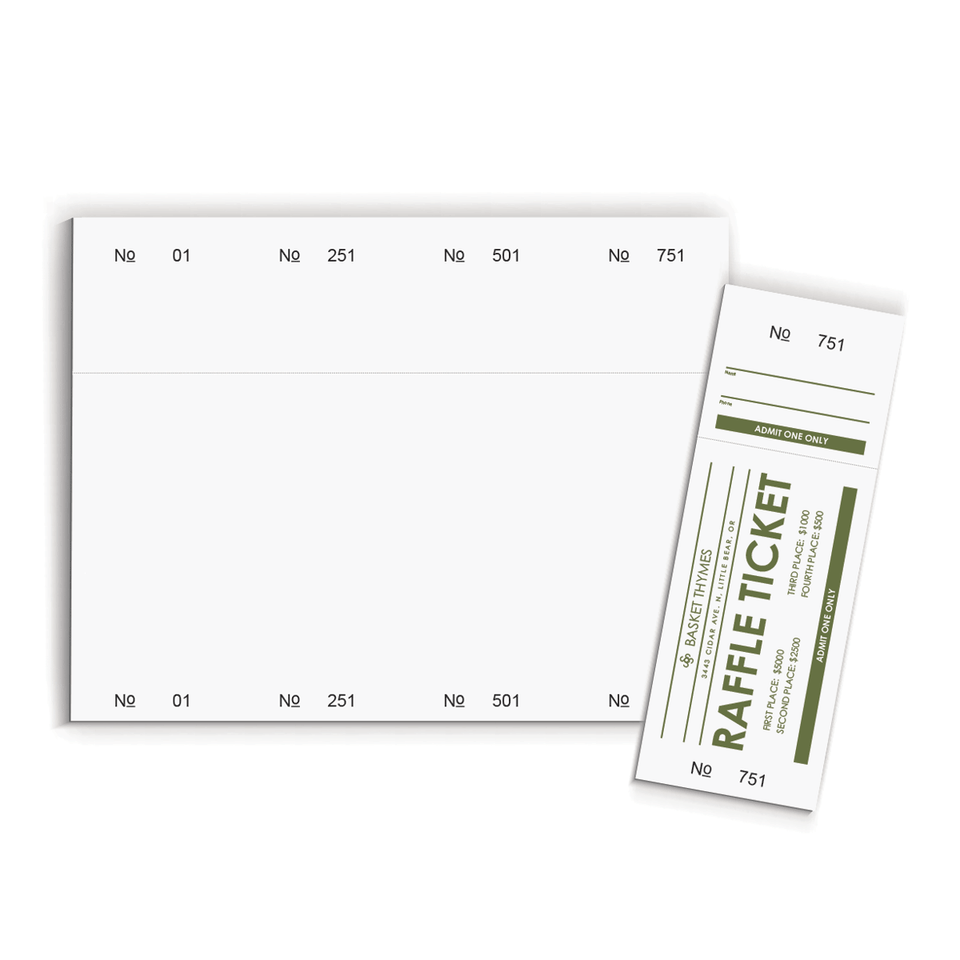 Regular Event/Raffle Ticket | TR10_4 | Blanks/USA