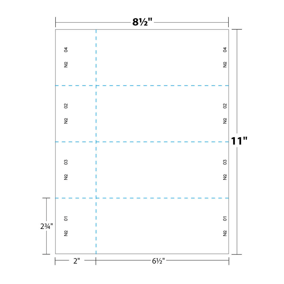 Micro-Perforated Jumbo Event/Raffle Ticket | LTJ4 | Blanks/USA