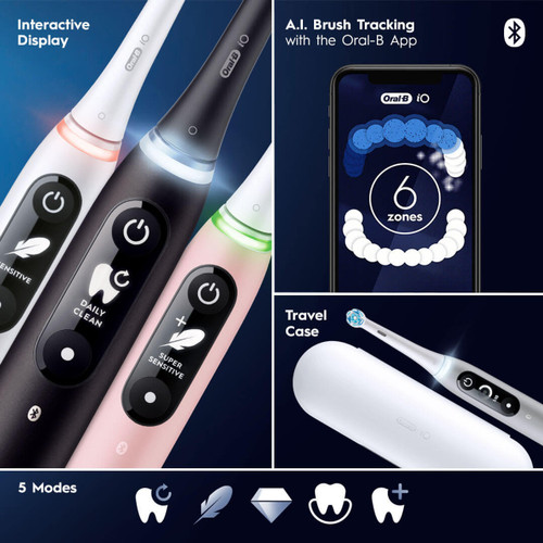 Oral-B iO Series 6 Electric Toothbrush, Black Lava | Oral-B