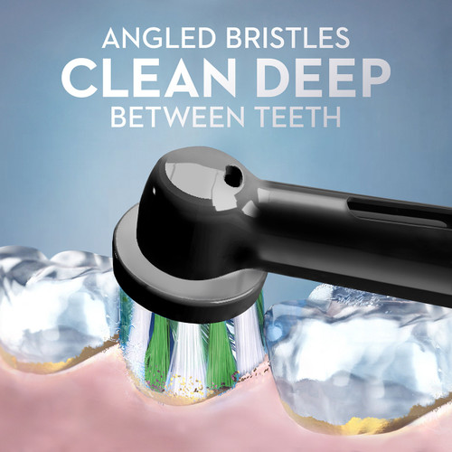 CrossAction Replacement Brush Heads, Black, 3-Pack | Oral-B