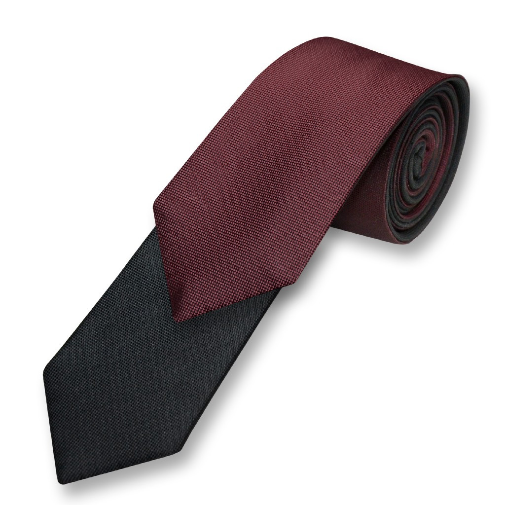 Biagio Two-Sided NeckTie Solid Gold Color and White Mens Neck Tie