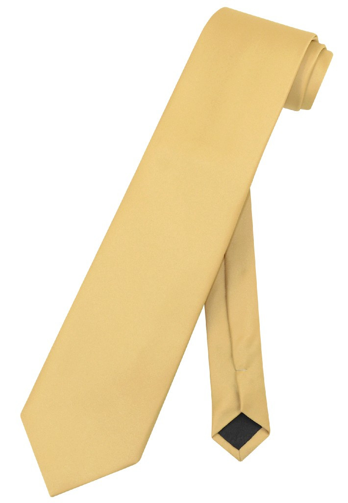 Extra Long Gold Tie | Solid Gold Color XL NeckTie