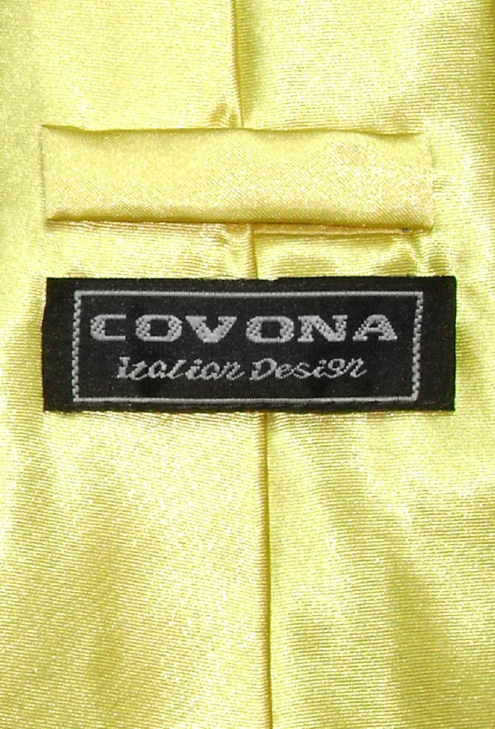 Solid Yellow NeckTie Handkerchief Mens Neck Tie Set