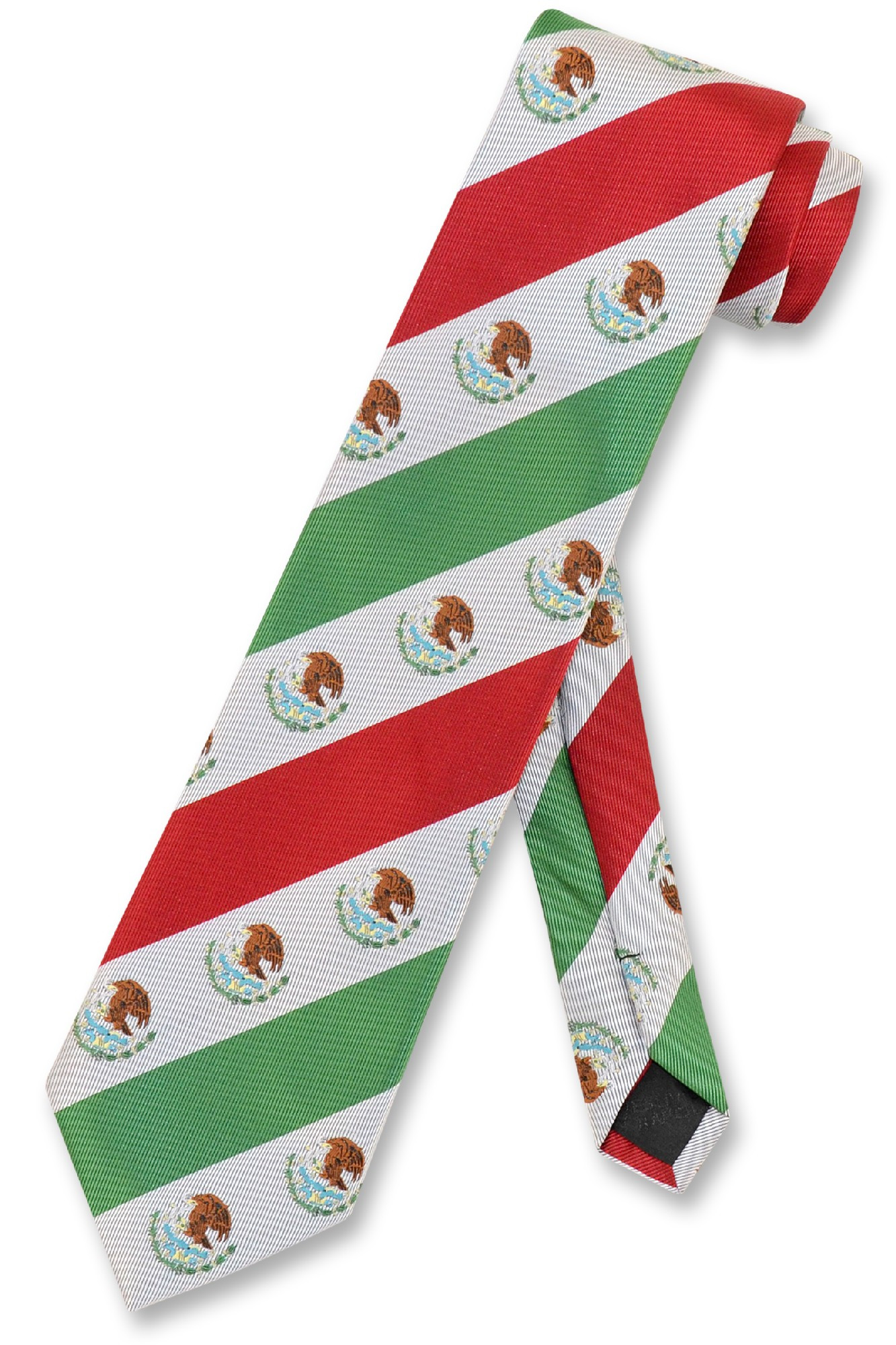 Mexican Flag Mens Neck Tie White Green Red Stripes NeckTie