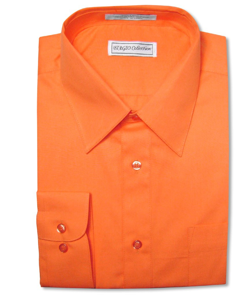 Burnt Orange Dress Shirt | Mens Cotton Burnt Orange Dress Shirt
