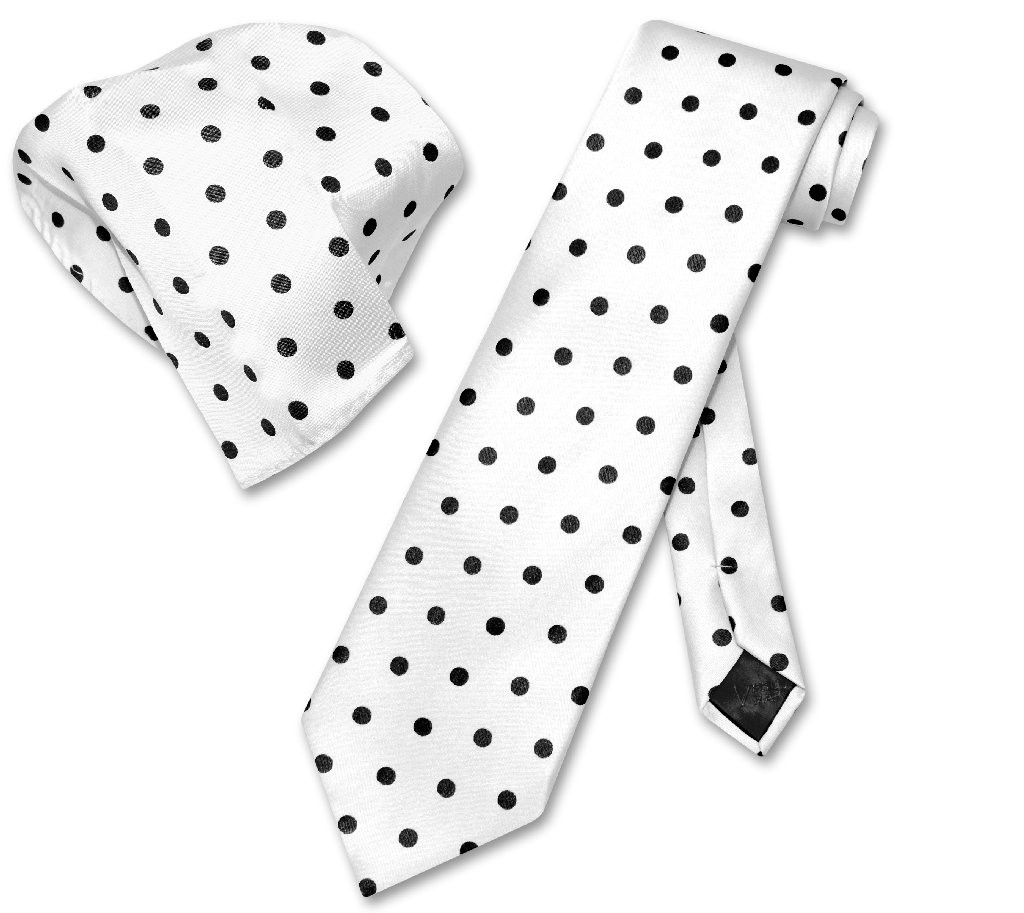 Black Polka Dot Handkerchief | Necktie And Handkerchief Set