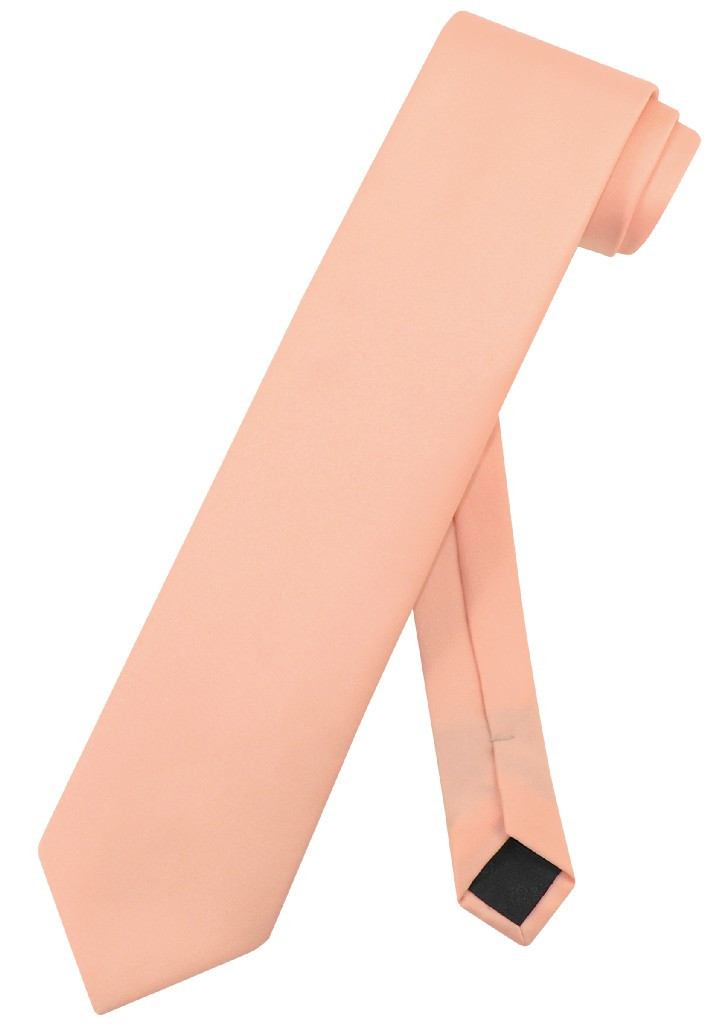Extra Long Peach Tie | Solid Peach Color XL NeckTie