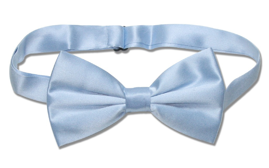Solid Baby Blue Color Mens BowTie | Mens Silk Pre Tied Bow Ties