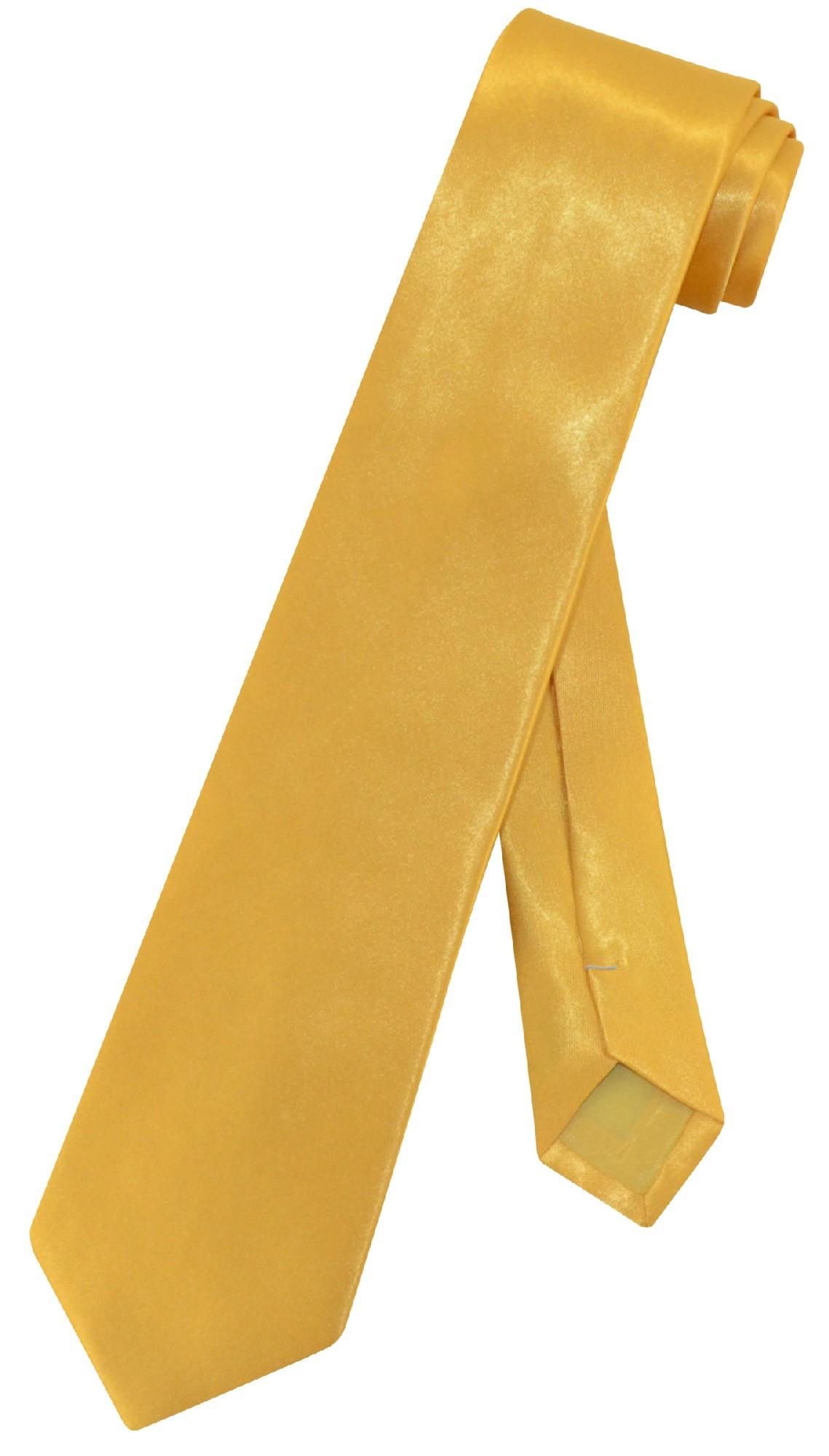 Boys Gold Color Tie | Boys Covona Solid Gold Youth Necktie