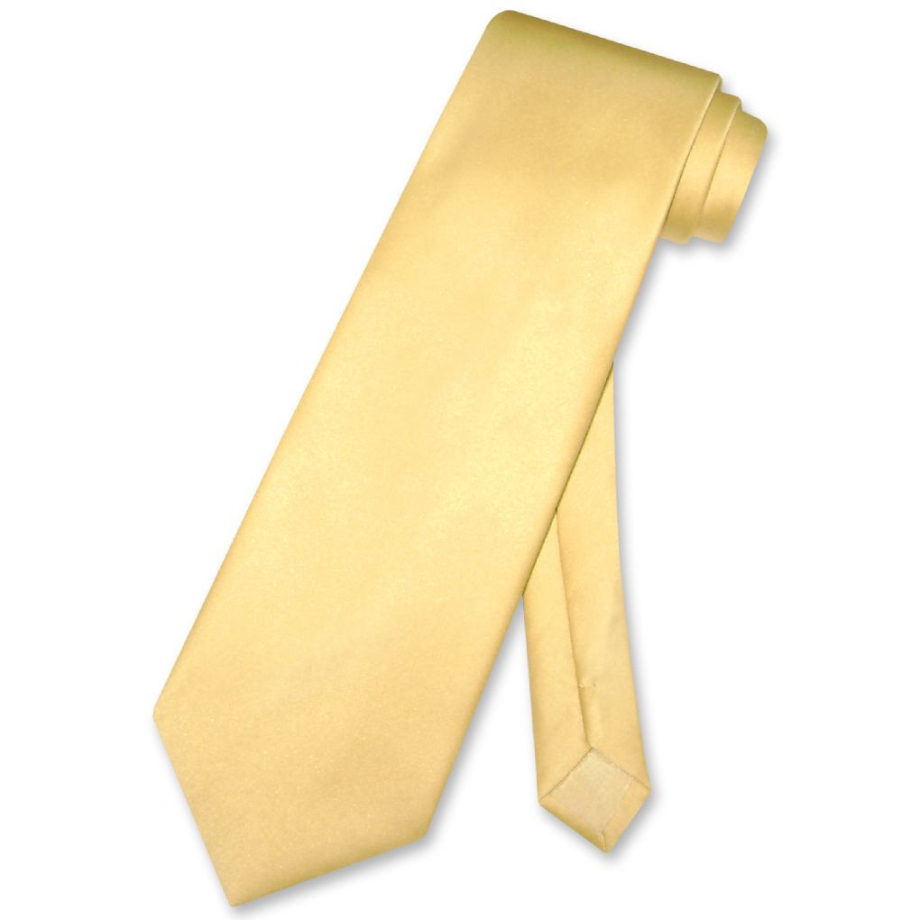 Gold Tie | Mens Formal Solid Gold Covona Necktie