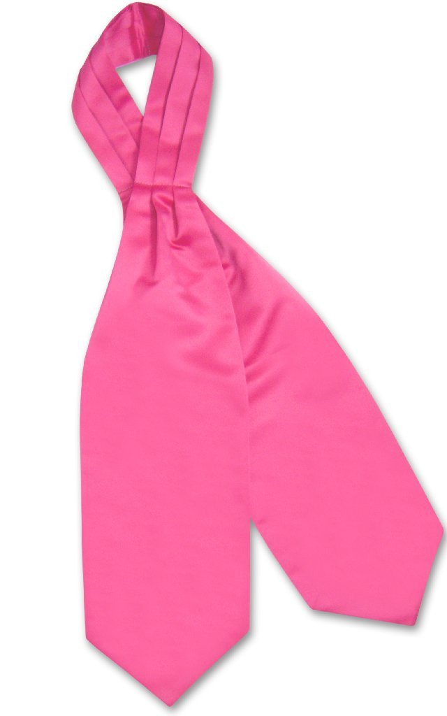 Hot Pink Fuchsia Cravat Tie | Vesuvio Napoli Mens Solid Color Ascot