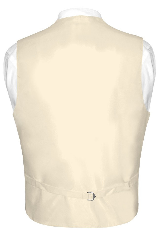 Cream Colored Vest And Cream Colored NeckTie Matching Set