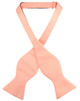 Peach Color Tie | Mens Self Tie Peach Color Bow Tie