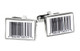 Barcode Cufflinks | Mens Silver Tone Barcode Cufflinks