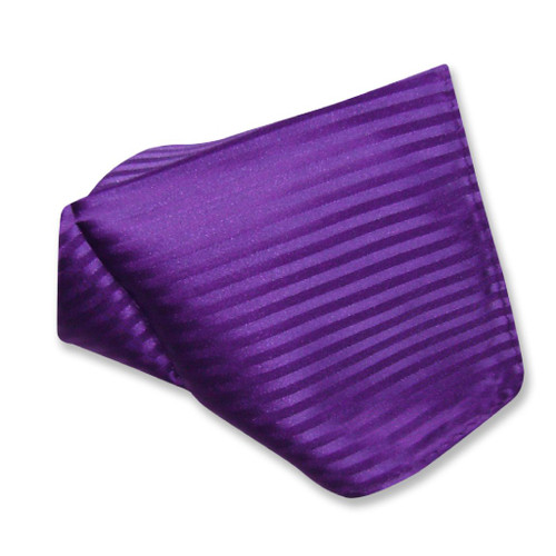 Mens Dress Vest & NeckTie Purple Color Vertical Striped Neck Tie Set