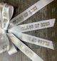 Block Letter Class of 2024 with Cap 7/8 inch custom occasion ribbon
