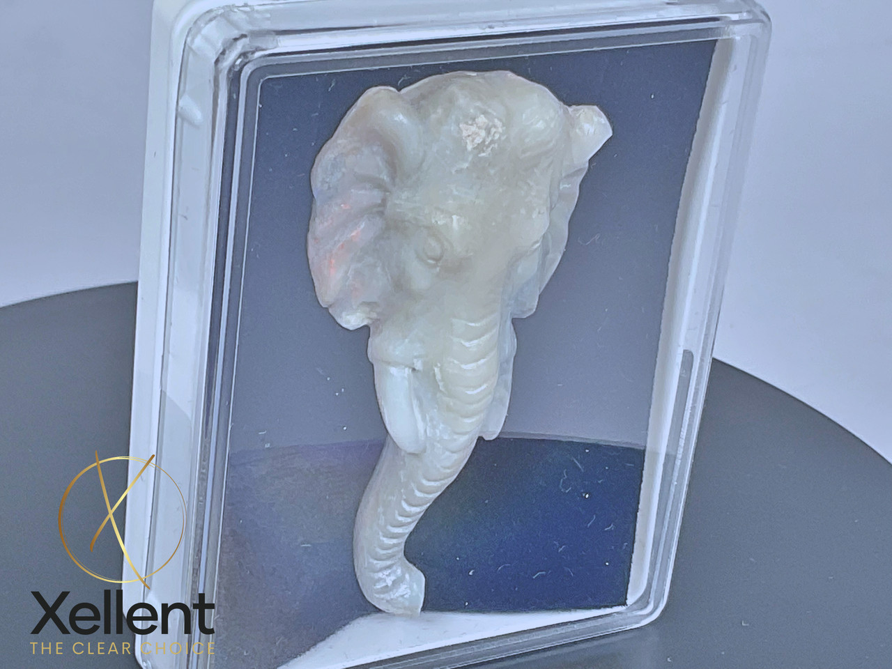 Australian Opal Carving Elephant Head