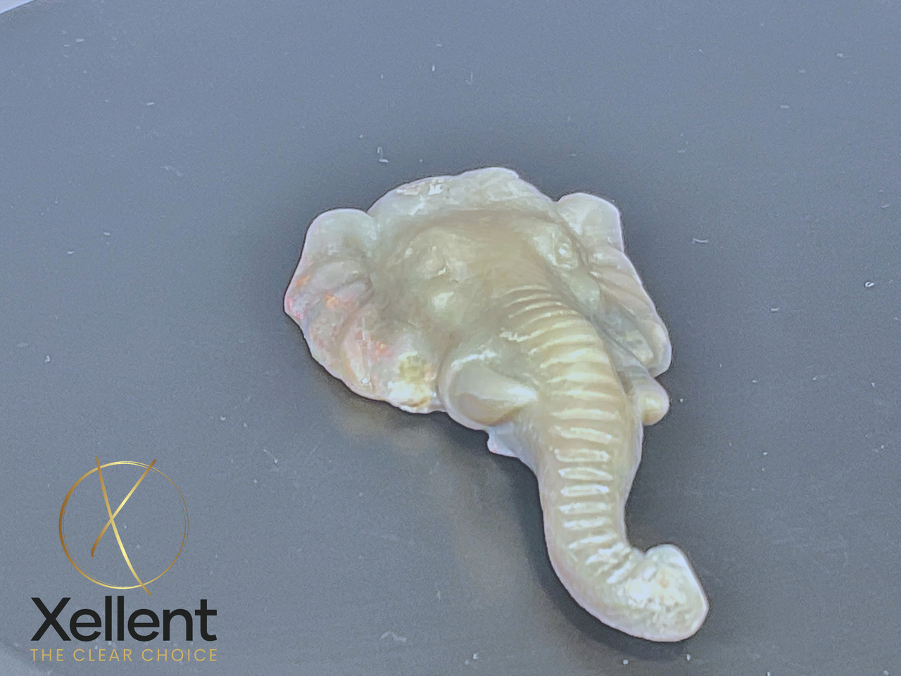 Australian Opal Carving Elephant Head