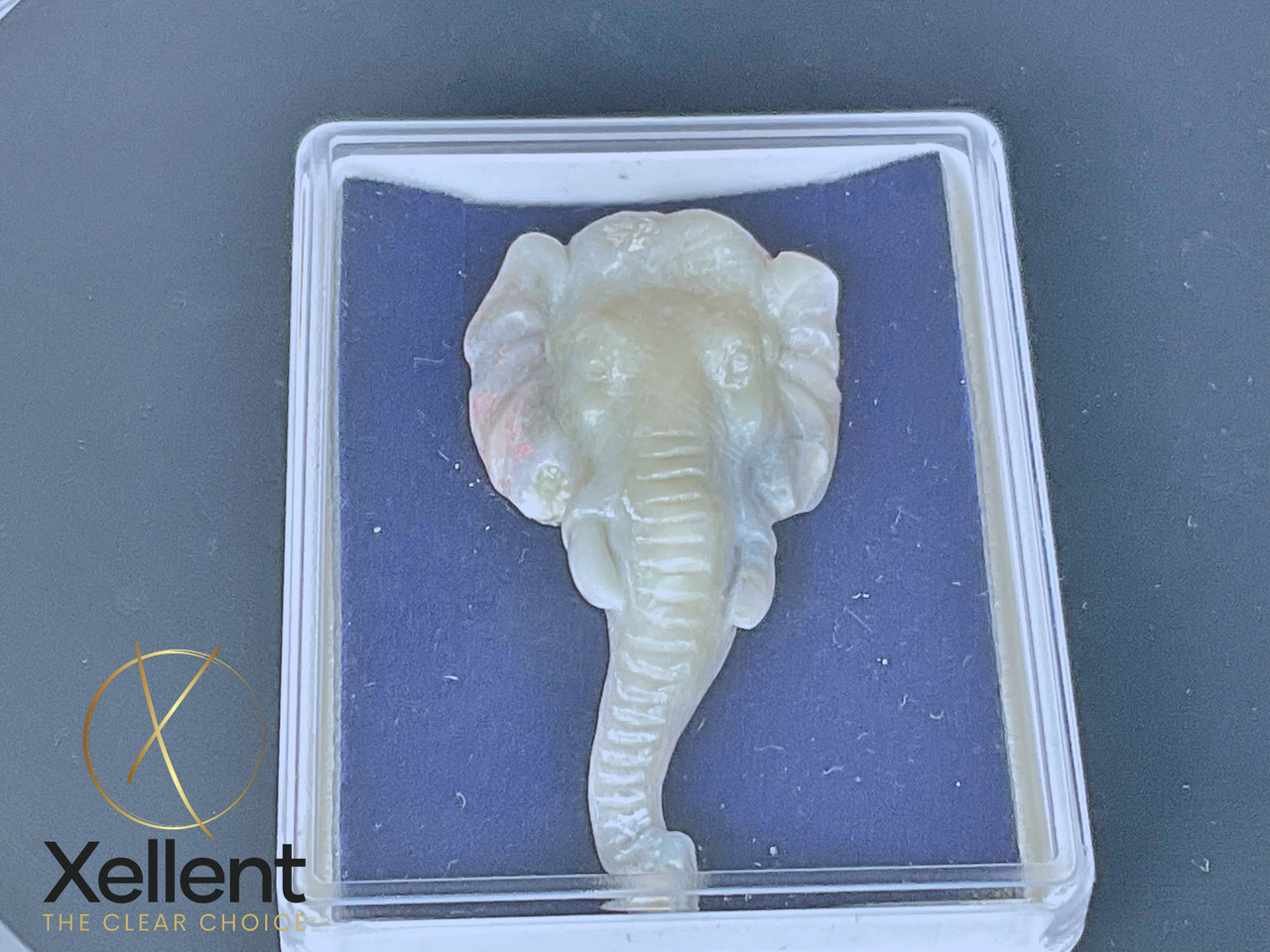 Australian Opal Carving Elephant Head