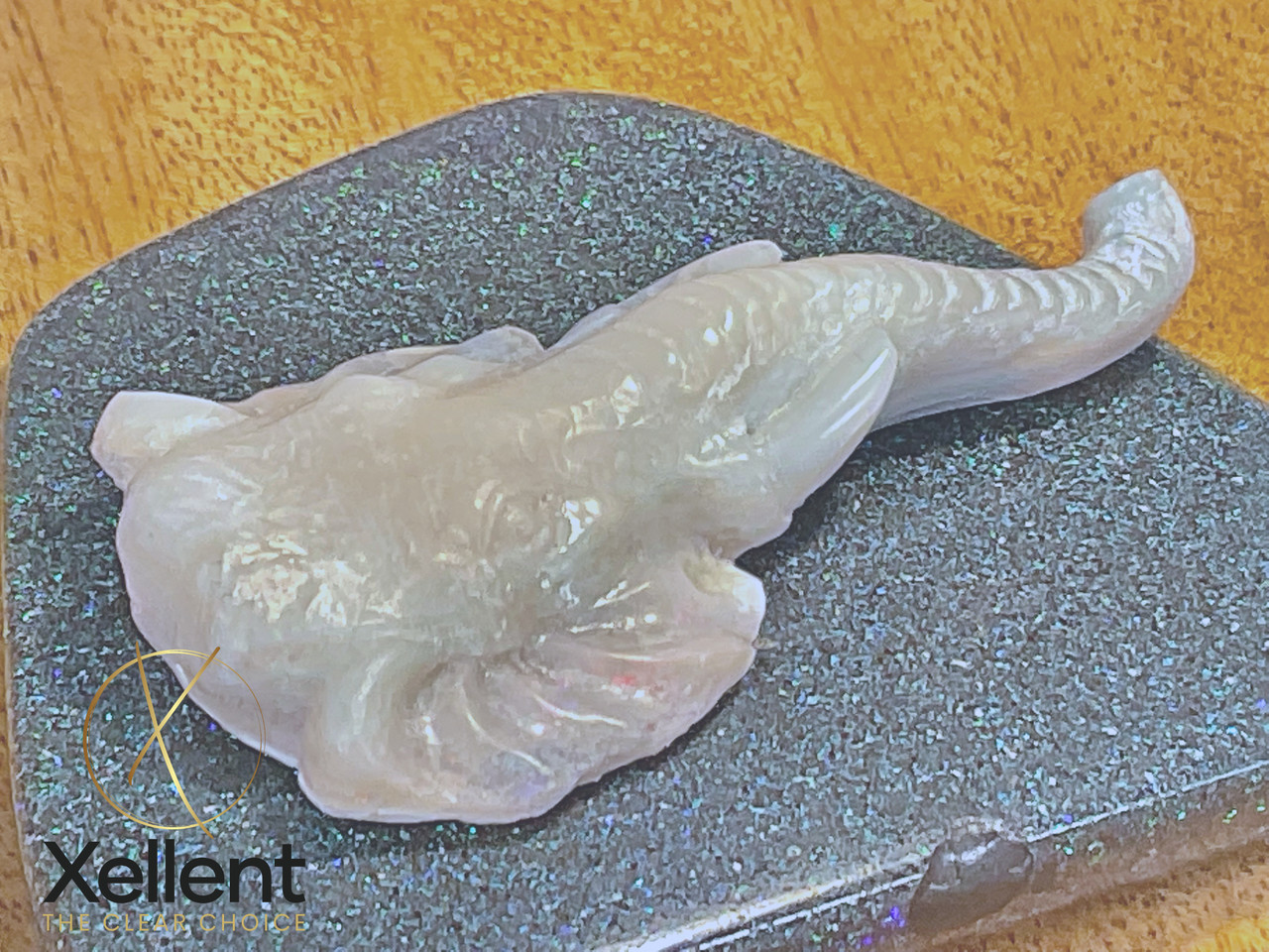 Australian Opal Carving Elephant Head