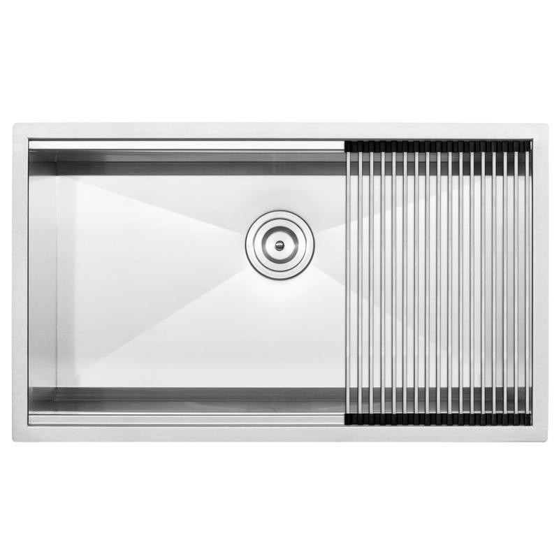 32" Ticor TR4000 Bradford Series 16-Gauge Stainless Steel Undermount ...