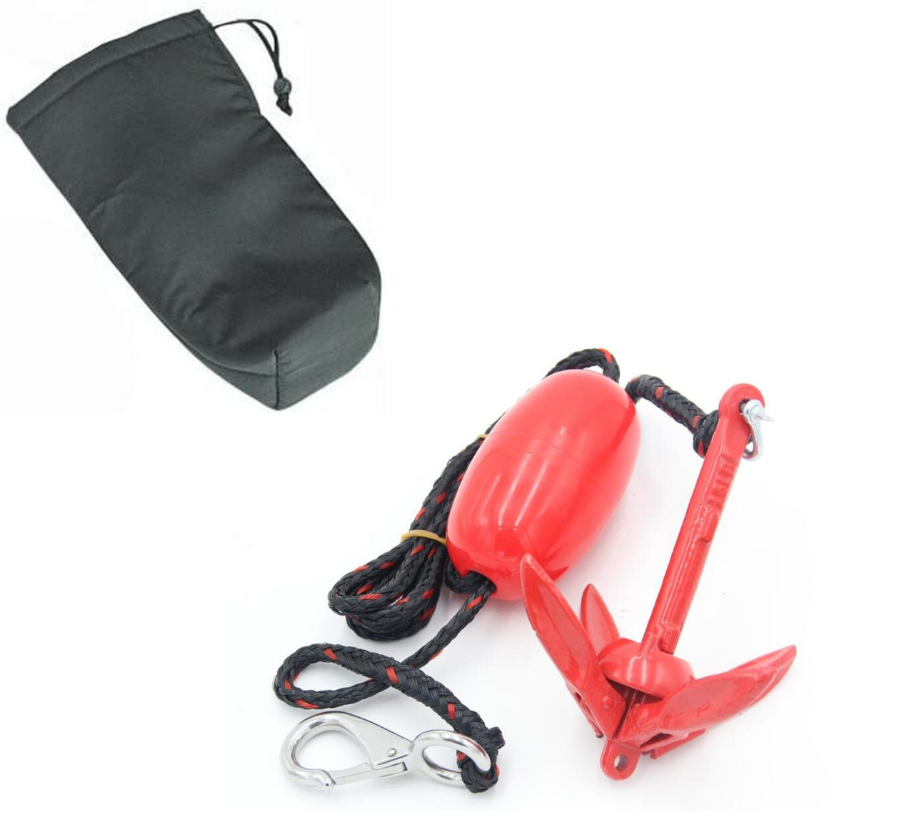 H2o 700 Gram Folding Anchor Kit Inc 7.6 m Line and Marking Float, Bag ...