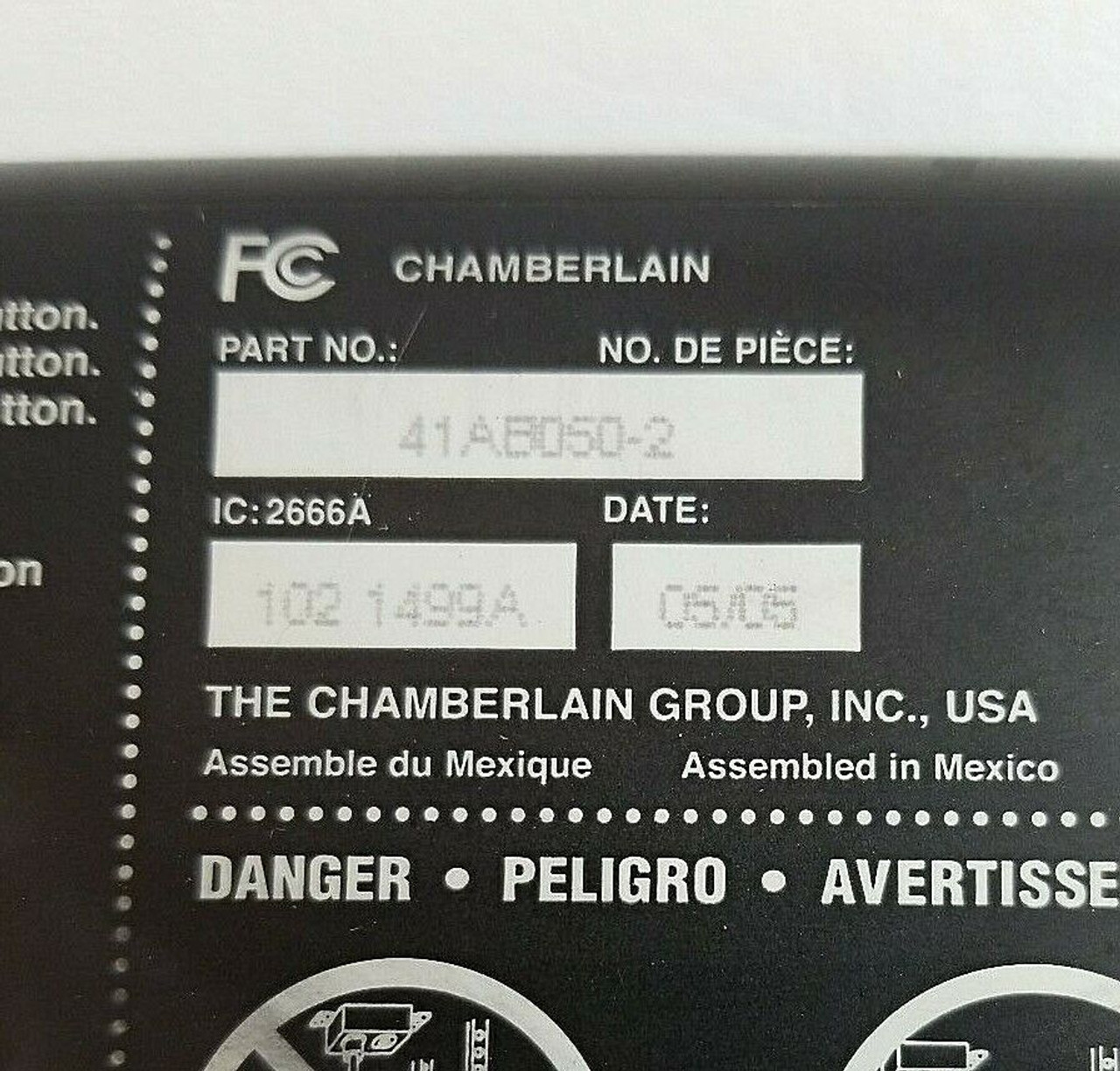 Liftmaster Chamberlain 41AB050-2 Circuit Board Purple Learn Button ...