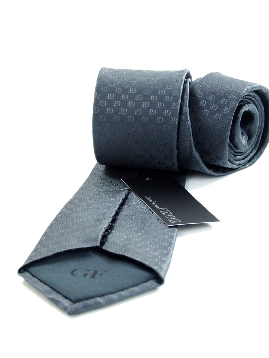 Gianfranco Ferre' Logo Silk Tie - Italian Imports